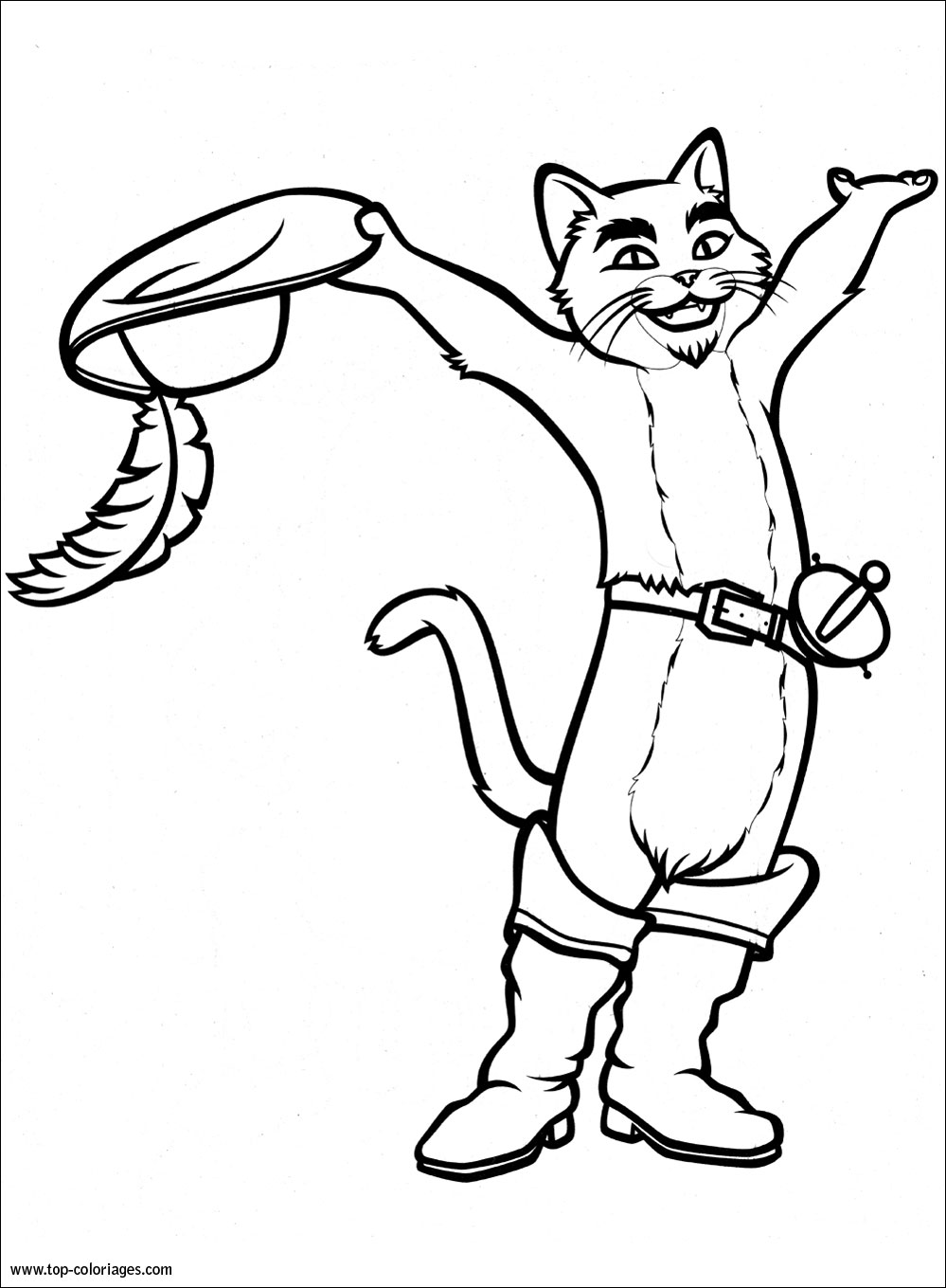 Coloriage Le chat potté Coloriage Le chat potté